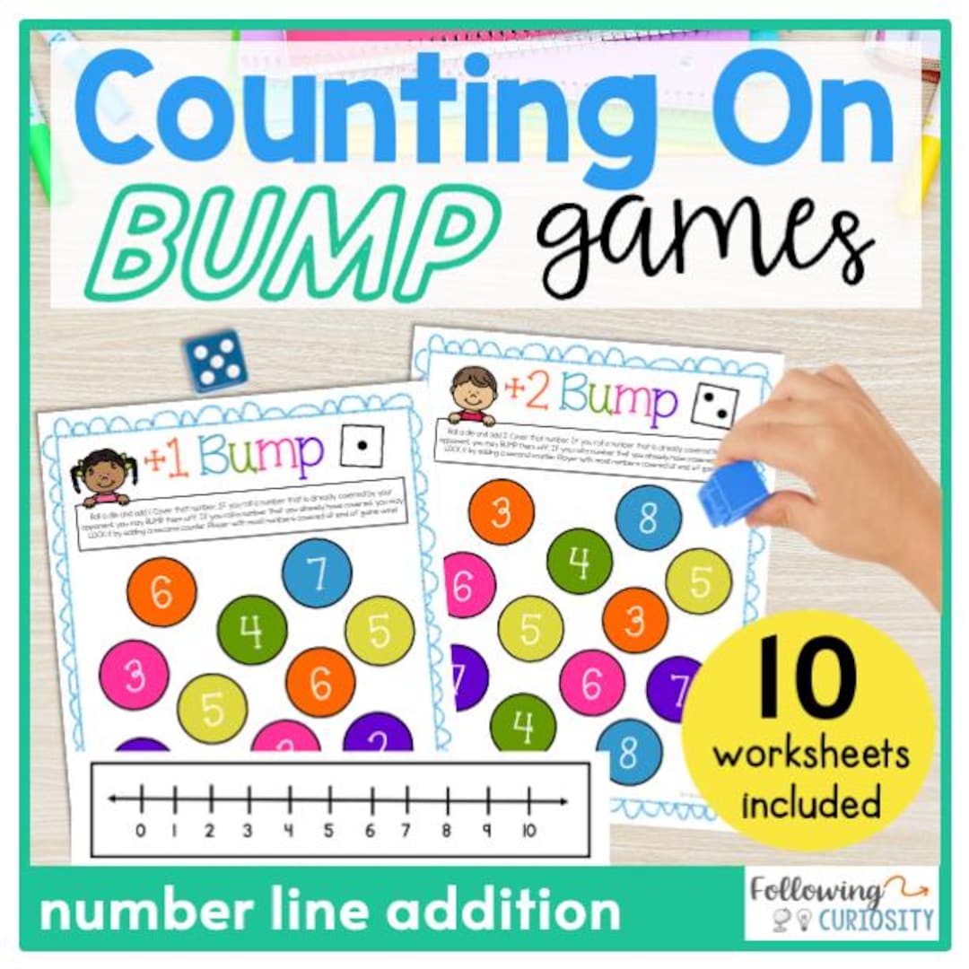 Counting on BUMP Math Games - Number Line Addition - Etsy Canada