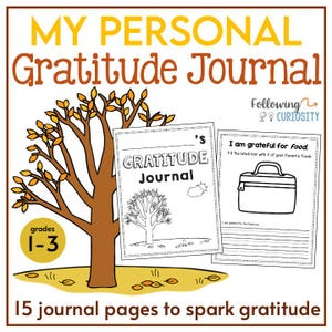 Gratitude Journal for Kids | Printable Thanksgiving Gratitude Activity ...