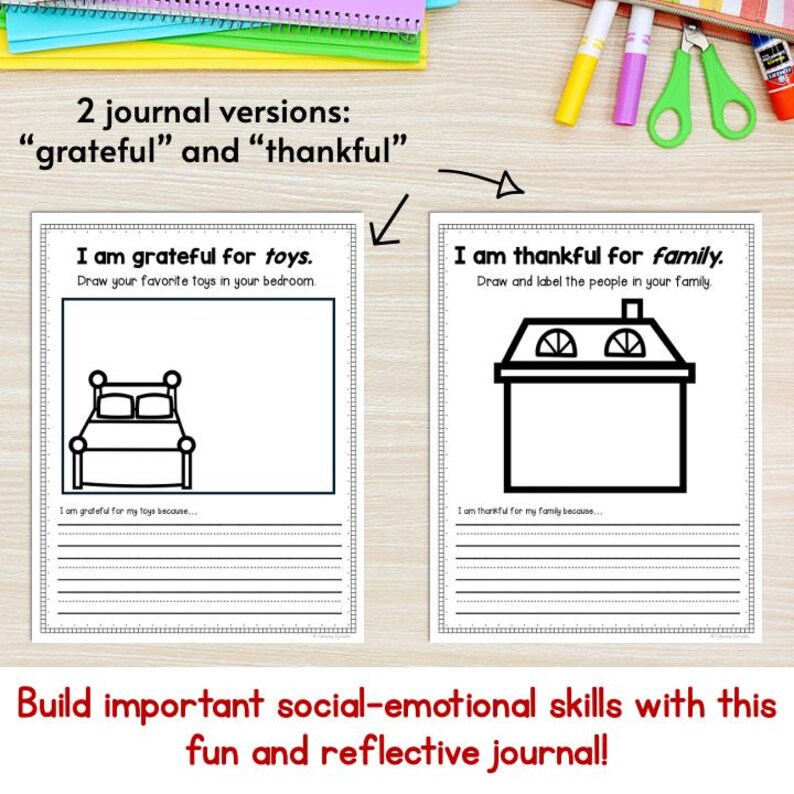 Gratitude Journal for Kids | Printable Thanksgiving Gratitude Activity ...