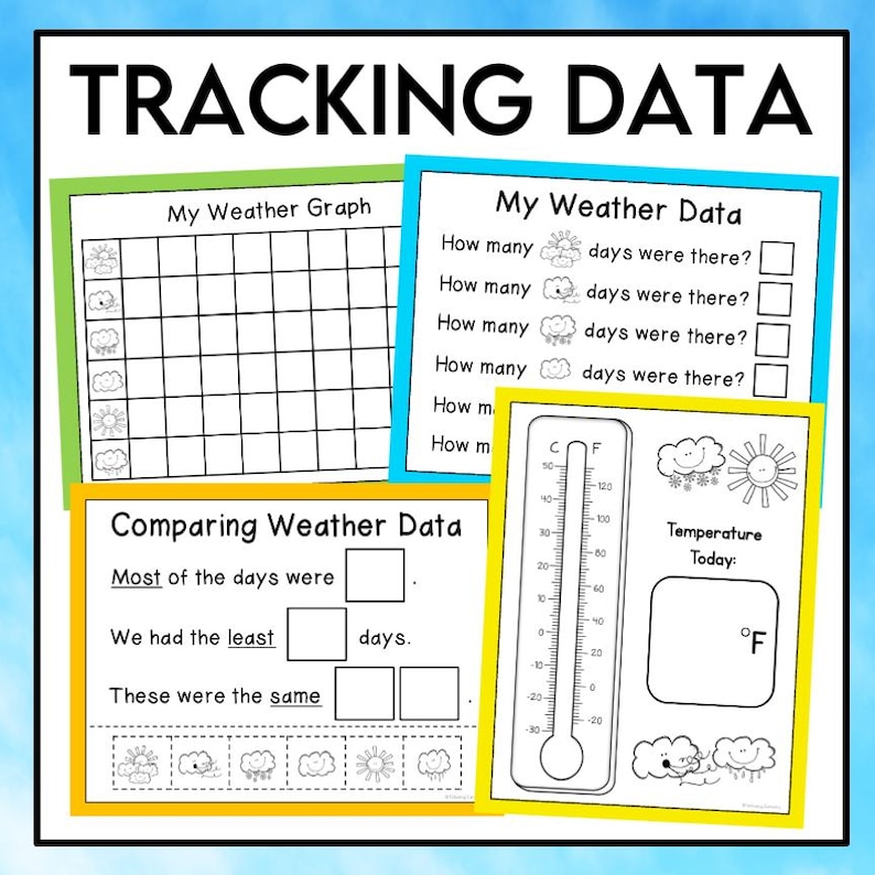 Printable Weather Journal: Kindergarten-1st Grade Weather Observation ...