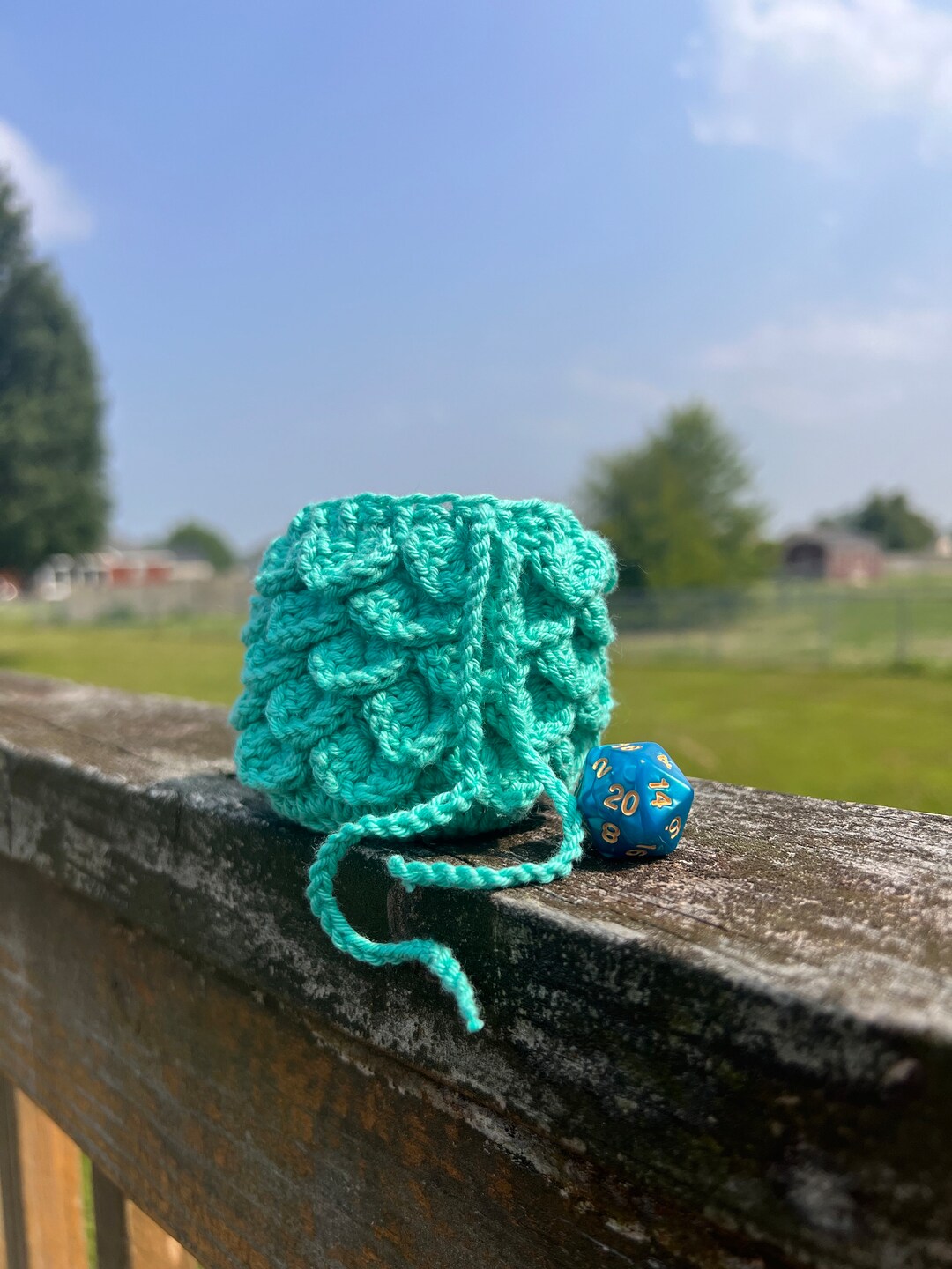 Crochet Scale Dnd Dice Pouch - Etsy