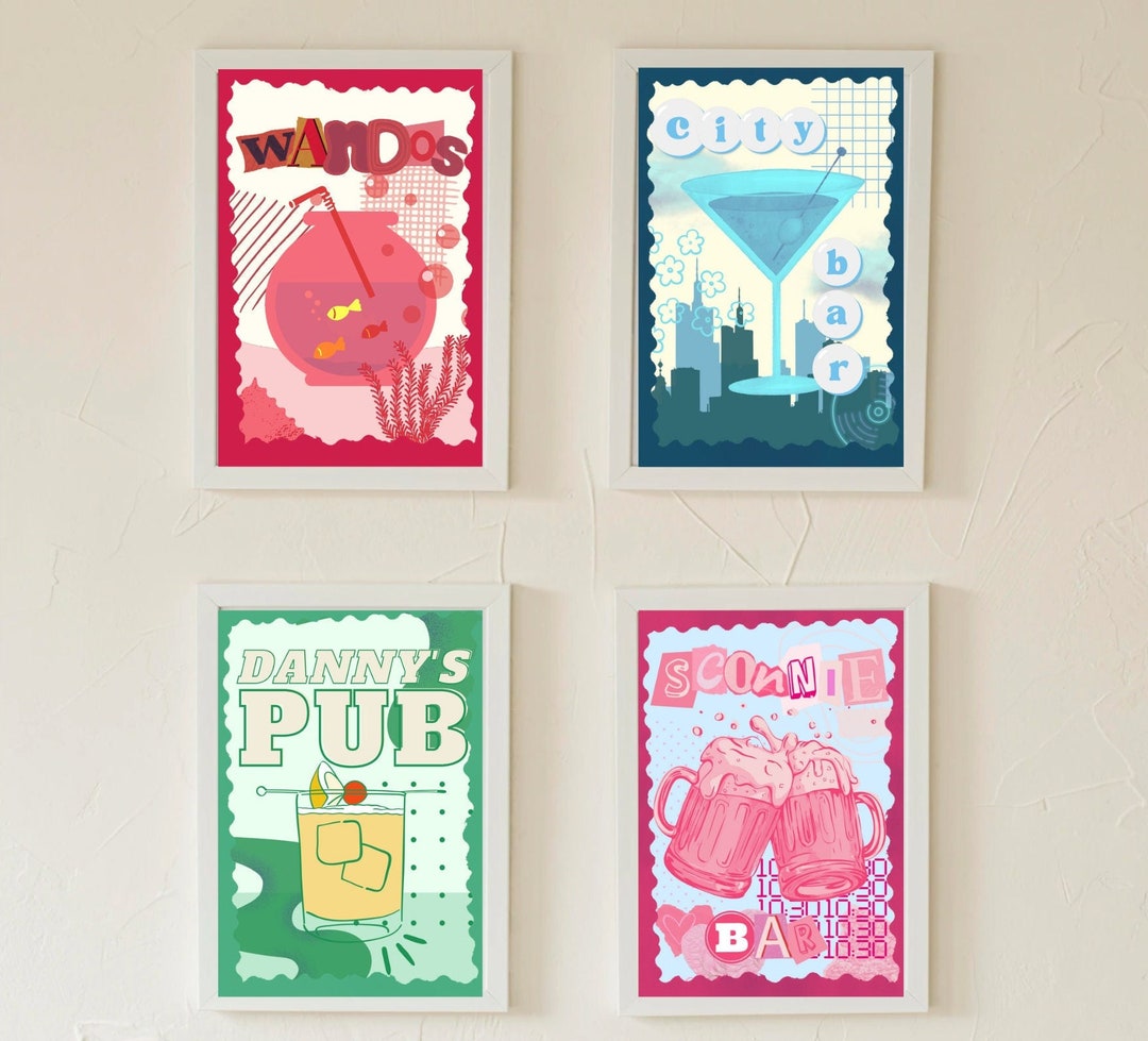 Madison Bar Posters Digital Downloads, UW Madison Bars, Wandos, City ...