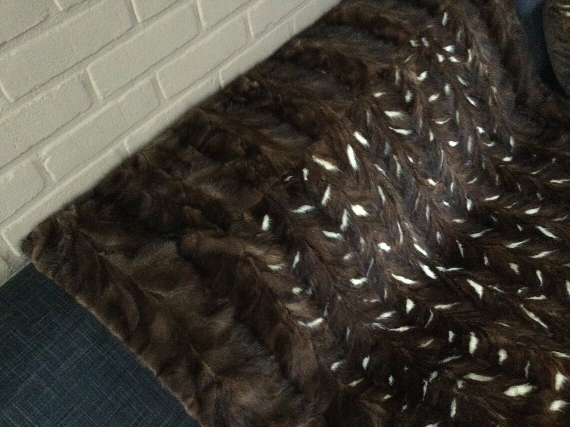 Recycled Real Mink Fur Throw and Cushion - Etsy