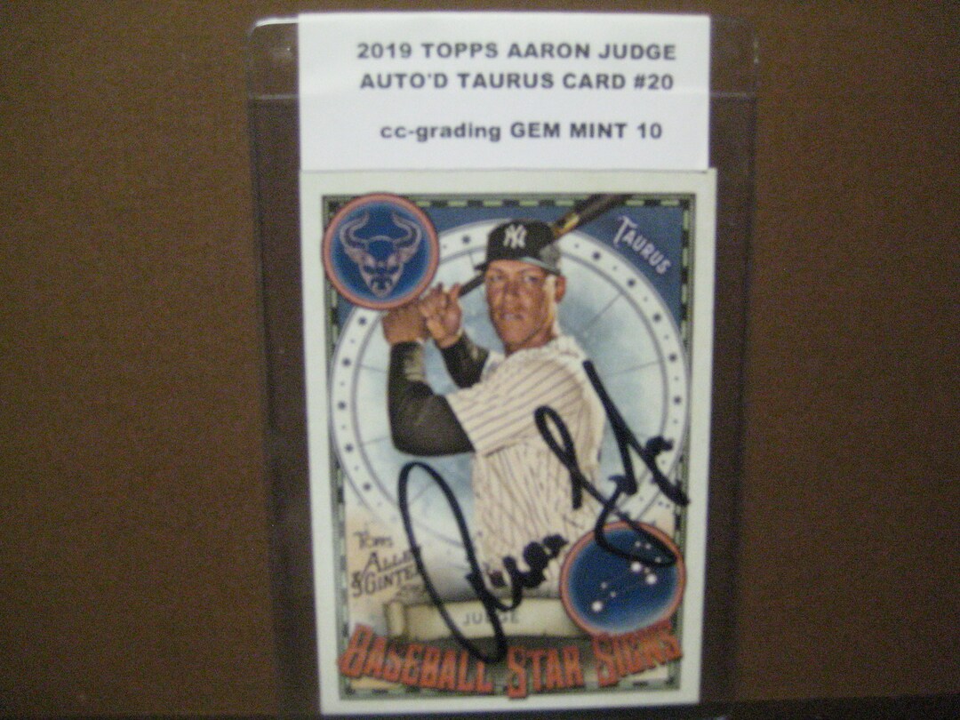 Aaron Judge New York Yankees Hand Signed 2019 Topps Allen & Ginter ...
