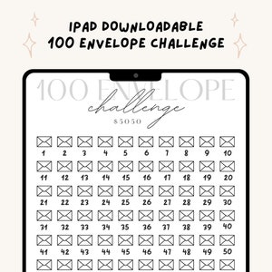 100 Envelope Challenge Downloadable Digital iPad Template, A4 Printable ...