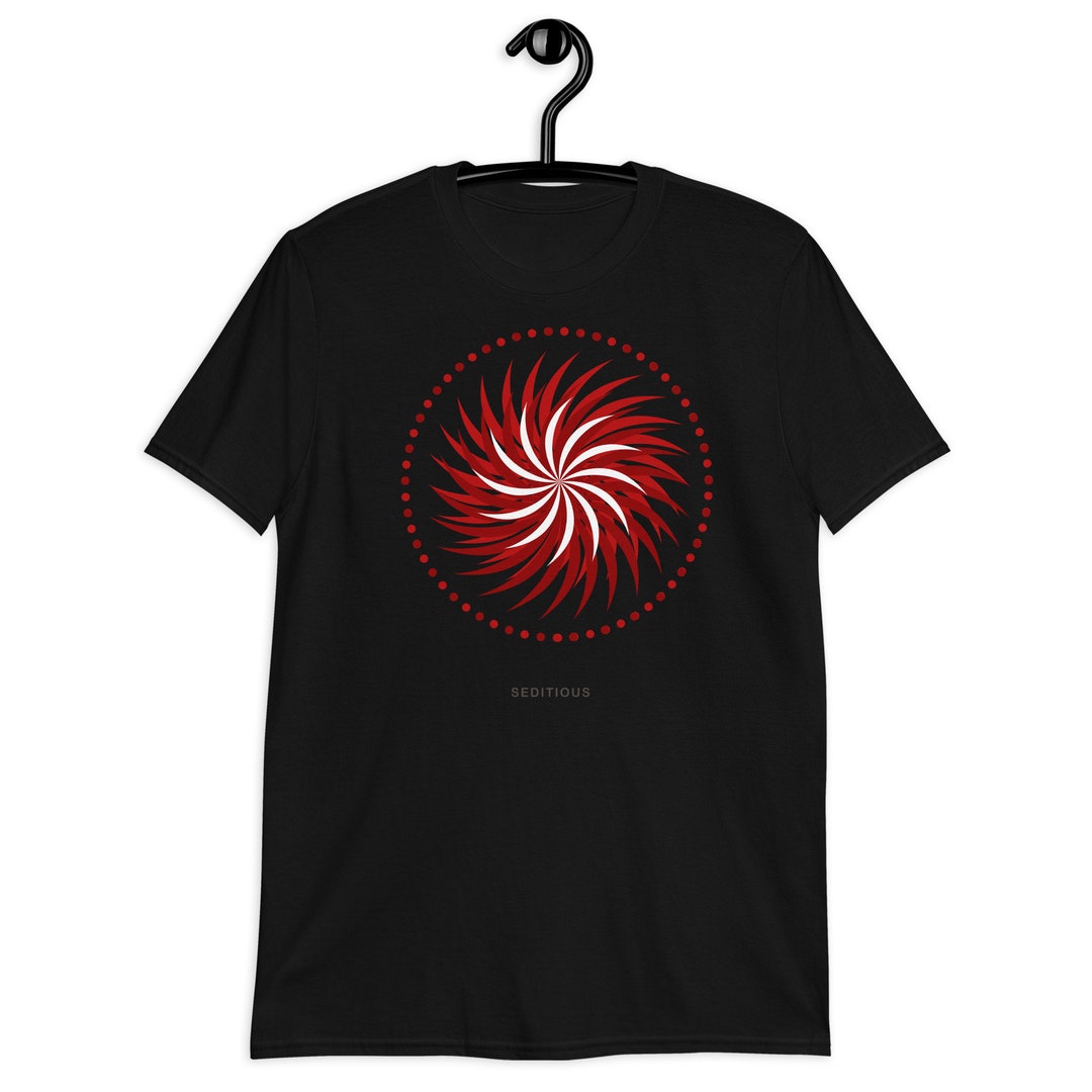 Seditious Fire Whirl Short-sleeve Unisex T-shirt Illusional Red Fire ...