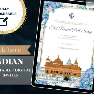 Akhand Paath Invite Digital, Sri Akhand Path Sahib Invite , Sikh ...