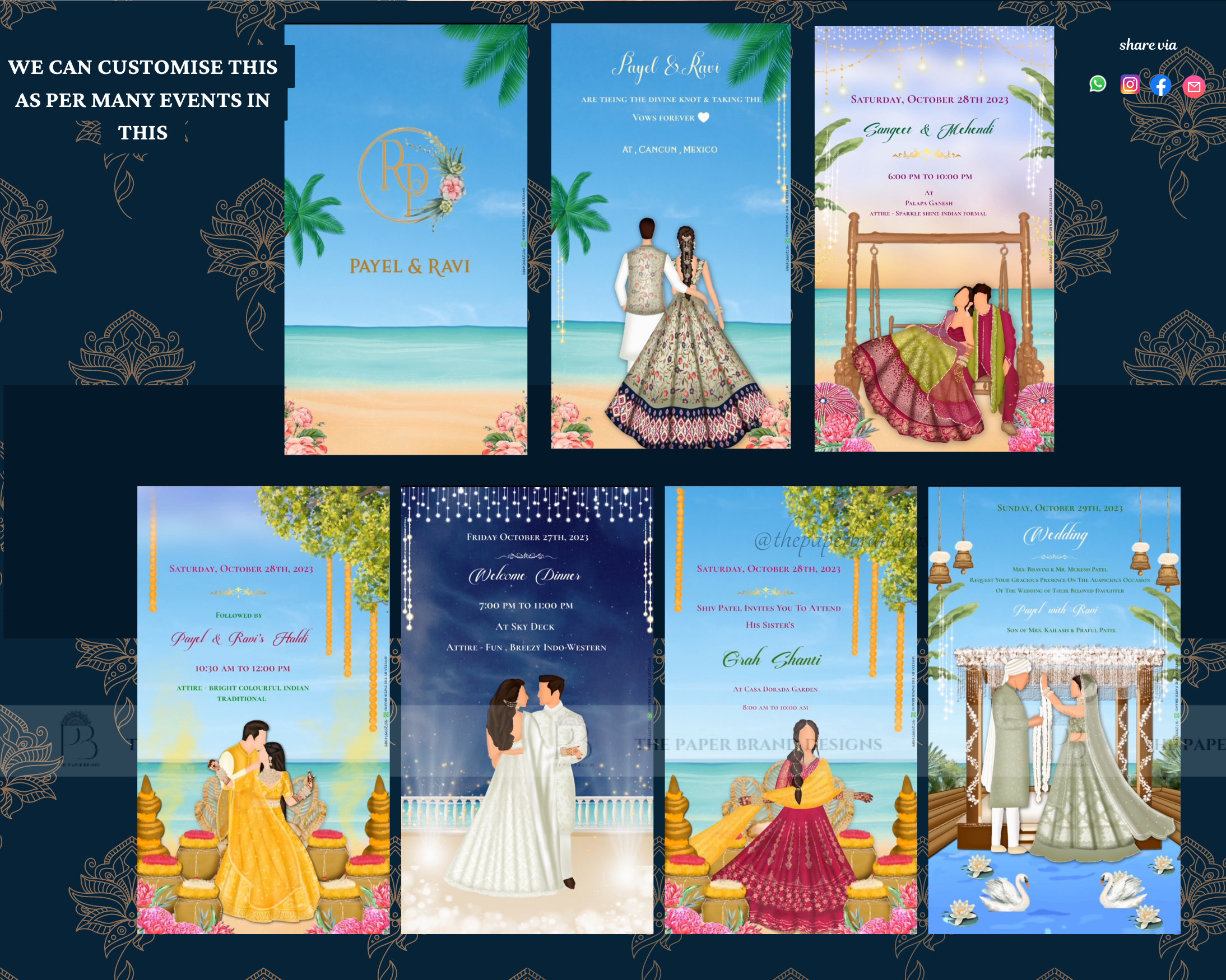 Indian Wedding Invitation Video ,indian Animated Invite,indian Invite ...