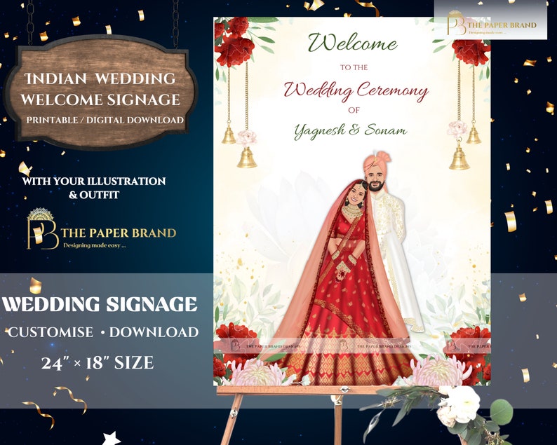 Indian Wedding Welcome Signs,indian Wedding Posters&welcome Board as ...
