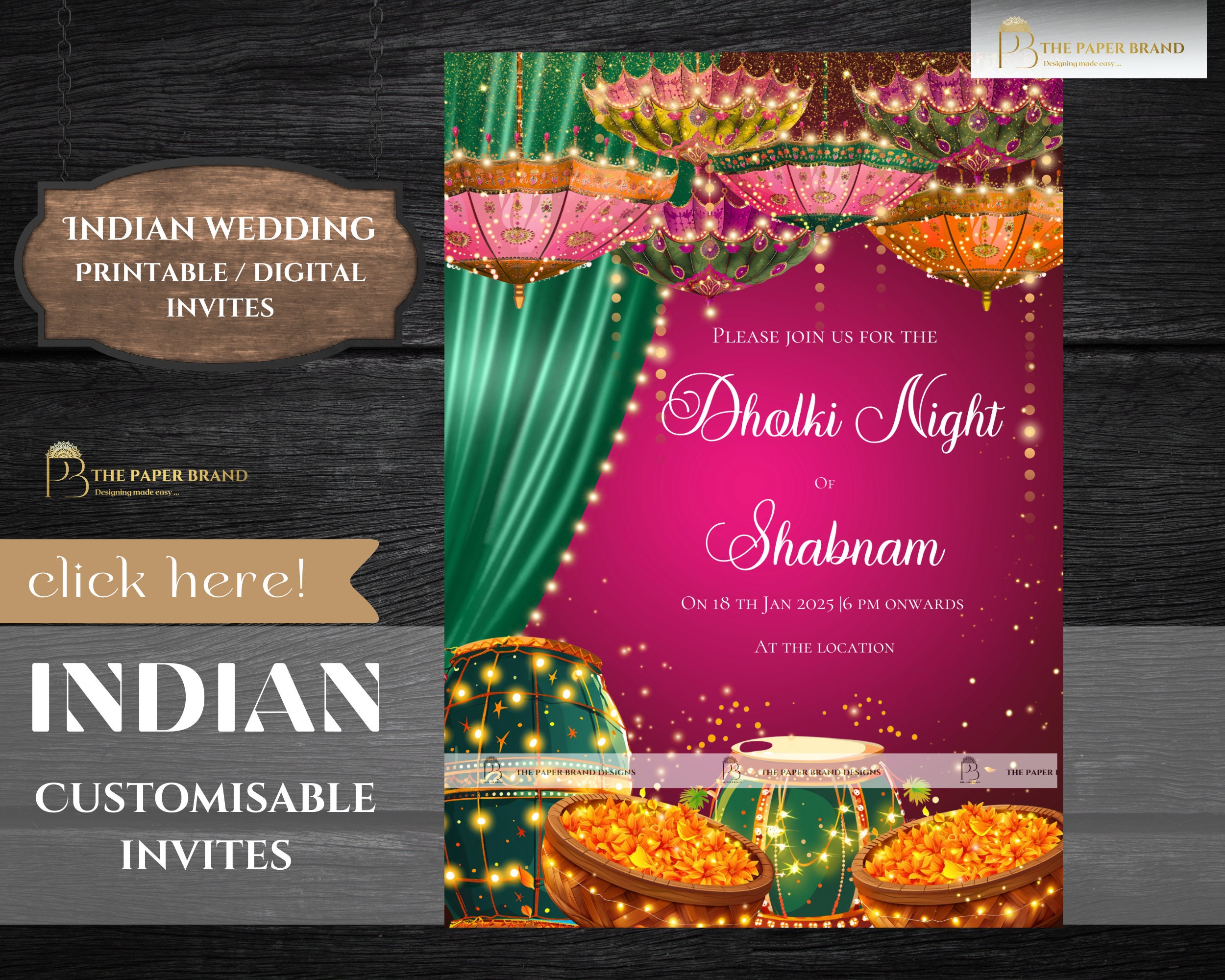 Dholki Invites for Dholki Night Signboard in Dholki Welcome Boards in ...