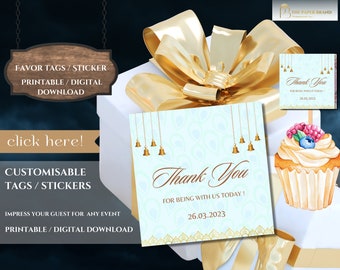 Indian Favor Tags,indian Return Gift Tags , Food Cards, Wedding ...