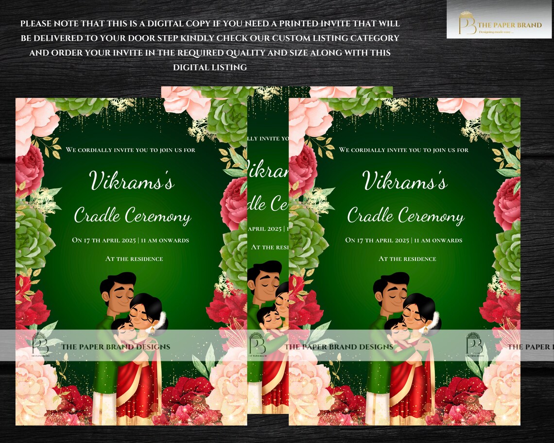 Indian Naming Ceremony Invitation as Indian Cradle Ceremony Invitation ...