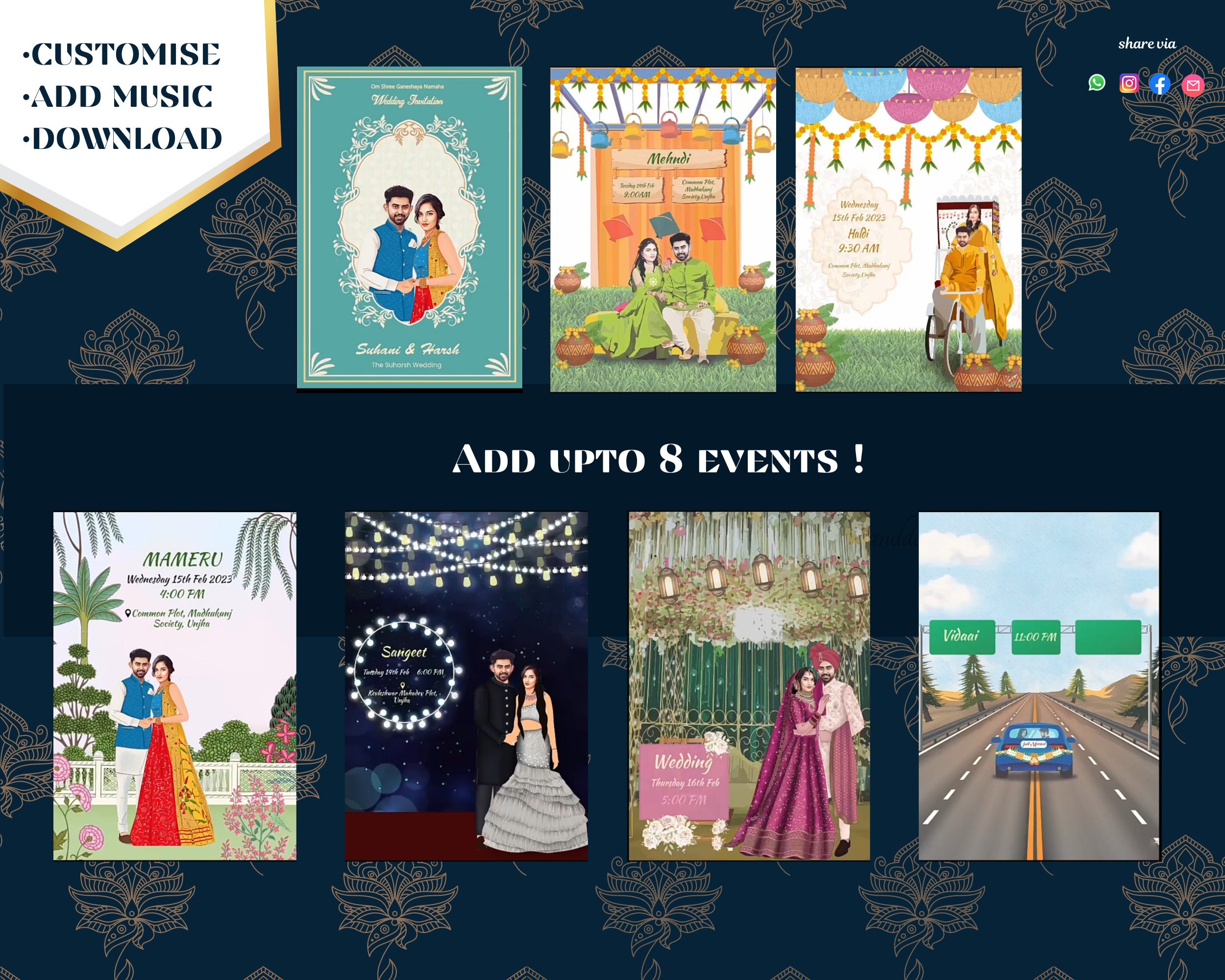 Indian Wedding Invitation Video ,indian Animated Invite,indian Invite ...