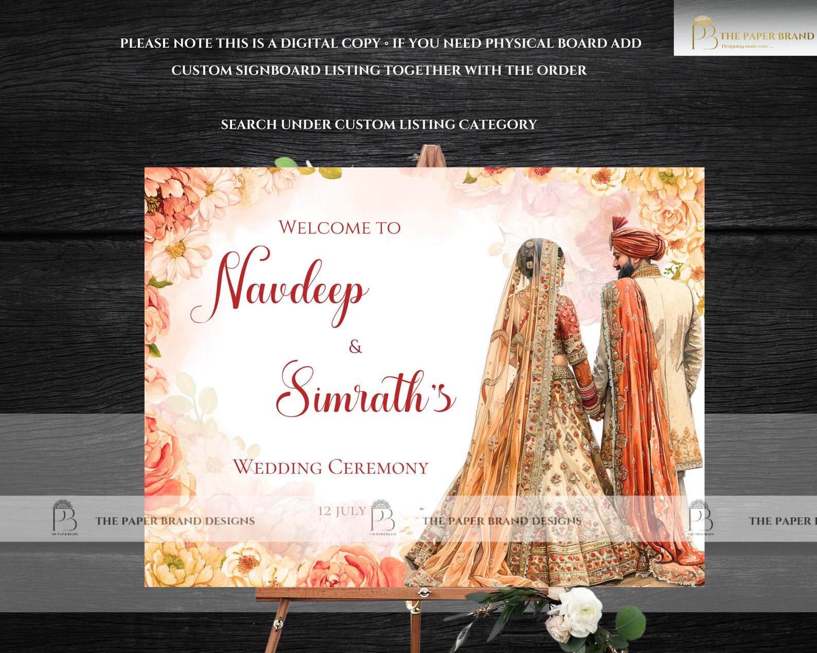 Indian Wedding Welcome Board as Hindu Welcome Signage, Hindu Wedding ...