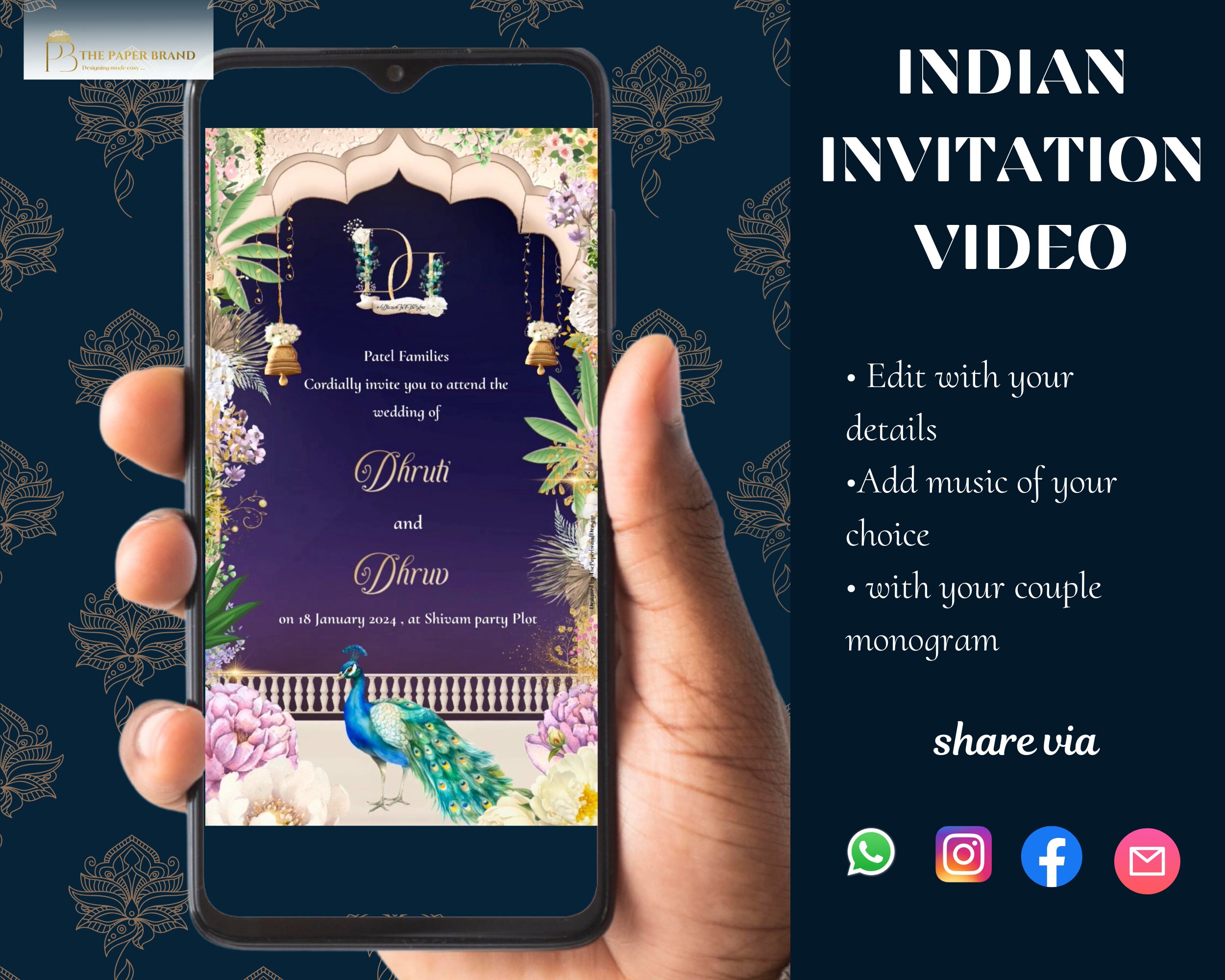 Indian Wedding Invitation Video ,indian Animated Invite,indian Invite ...