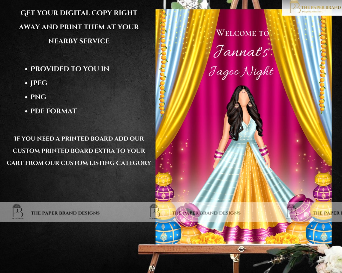 Jagoo Night Signs in Jago Welcome Signs in Jagoo Invites for Punjabi ...