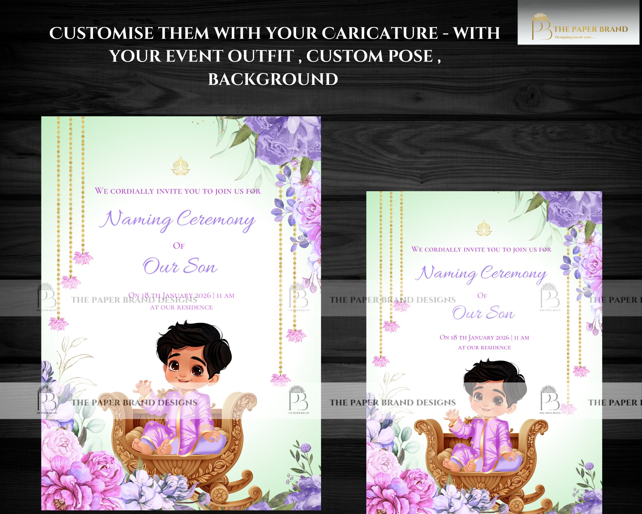 Indian Naming Ceremony Invitation as Indian Cradle Ceremony Invitation ...