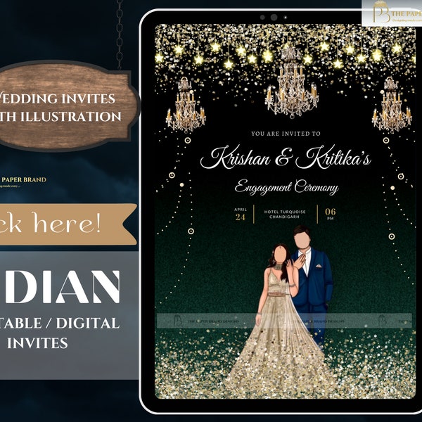 Indian Reception Cards - Etsy