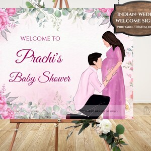 Indian Baby Shower Signs | Valaikappu, Godh Bharai Ceremony Welcome ...