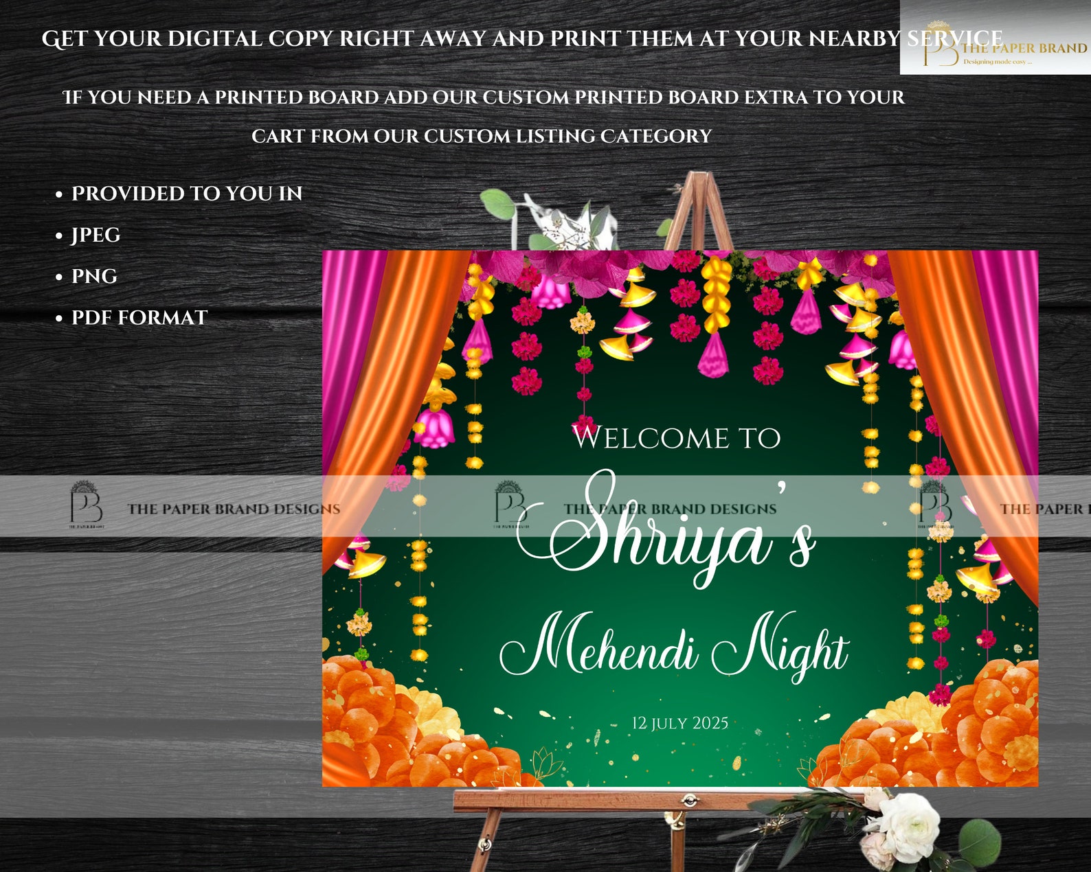 Mehendi Signs & Mehendi Night Welcome Board as Haldi Signs in Indian ...