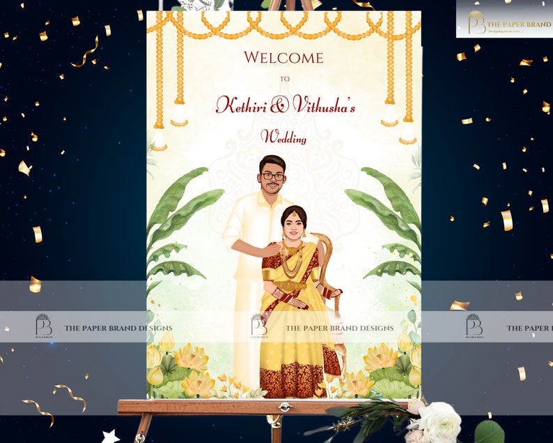 Indian Wedding Welcome Sign & Hindu Wedding Welcome Sign, Desi Wedding ...