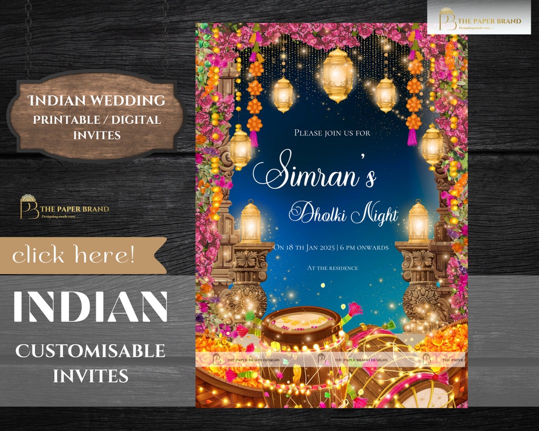 Dholki Invites for Dholki Night Signboard in Dholki Welcome Boards in ...