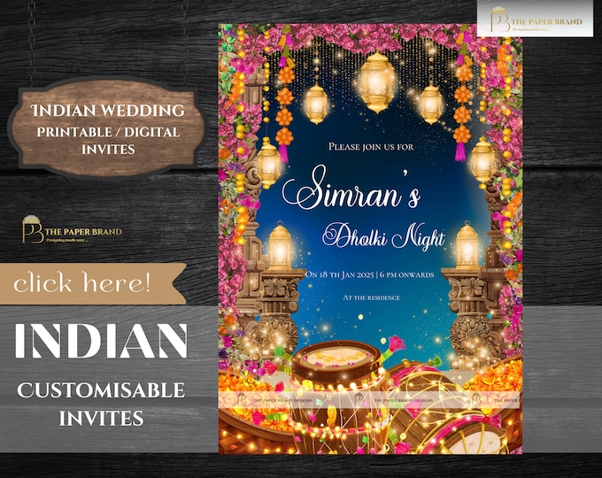 Pakistani Wedding Invites And Muslim Wedding Invites Muslim Dholki Cards As Digital Dholki