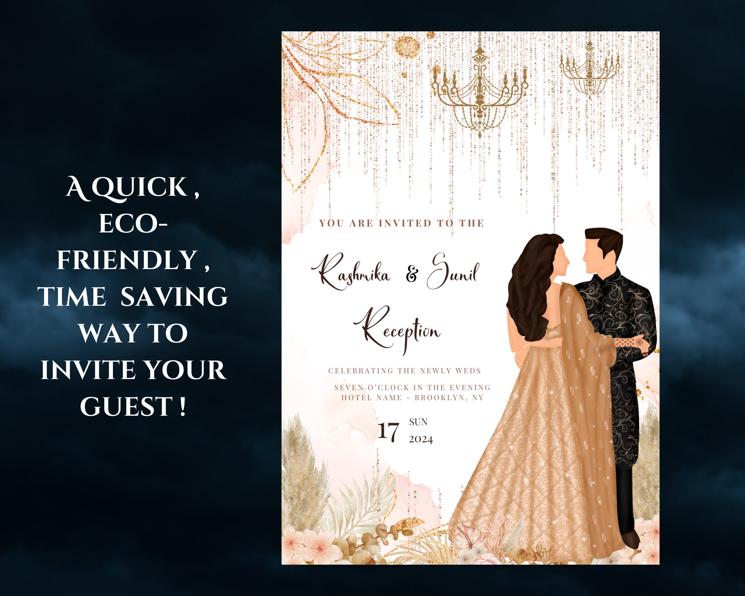 Indian Wedding Invites & Wedding Reception,sangeet Invite ,indian Save ...