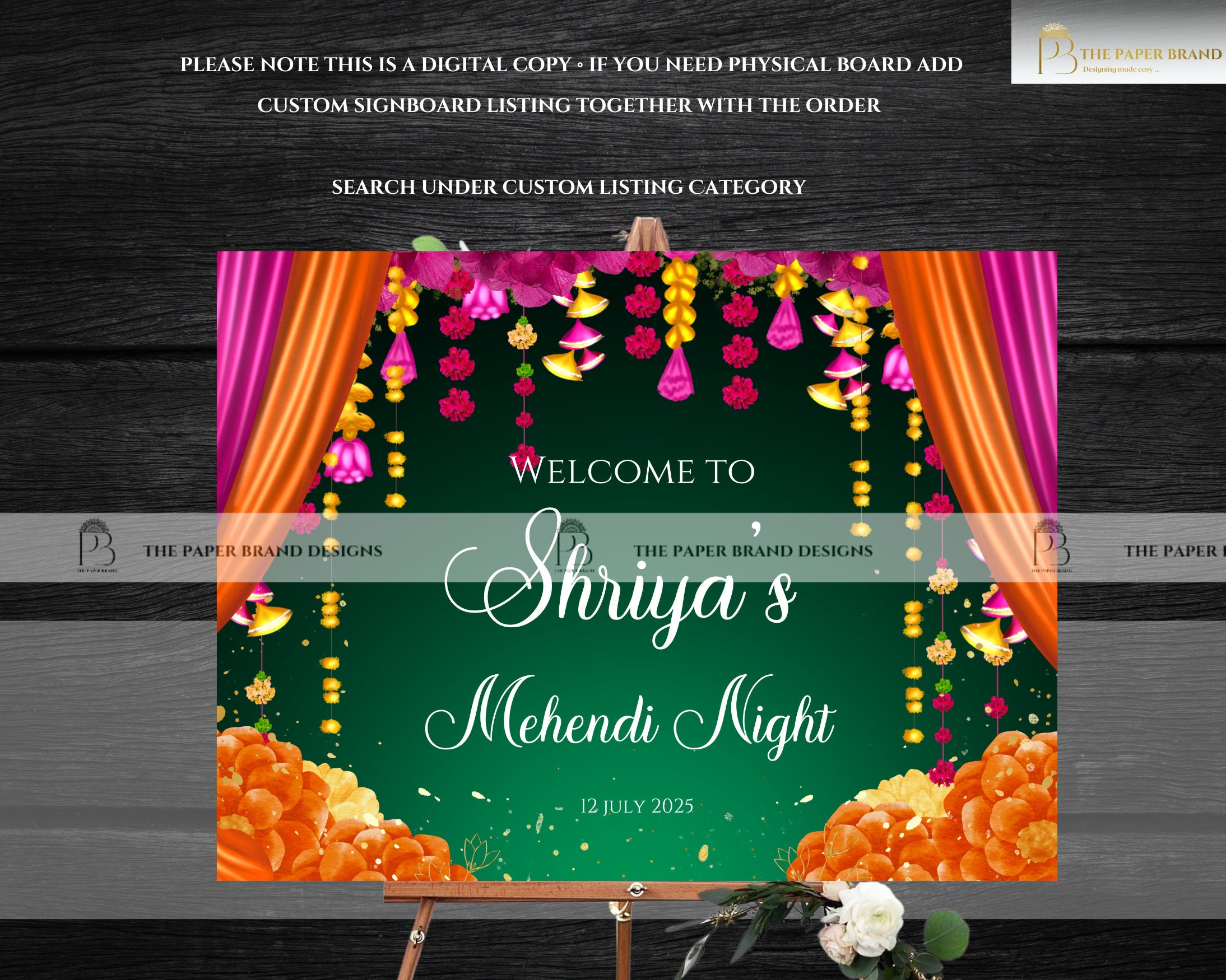 Mehendi Signs & Mehendi Night Welcome Board as Haldi Signs in Indian ...