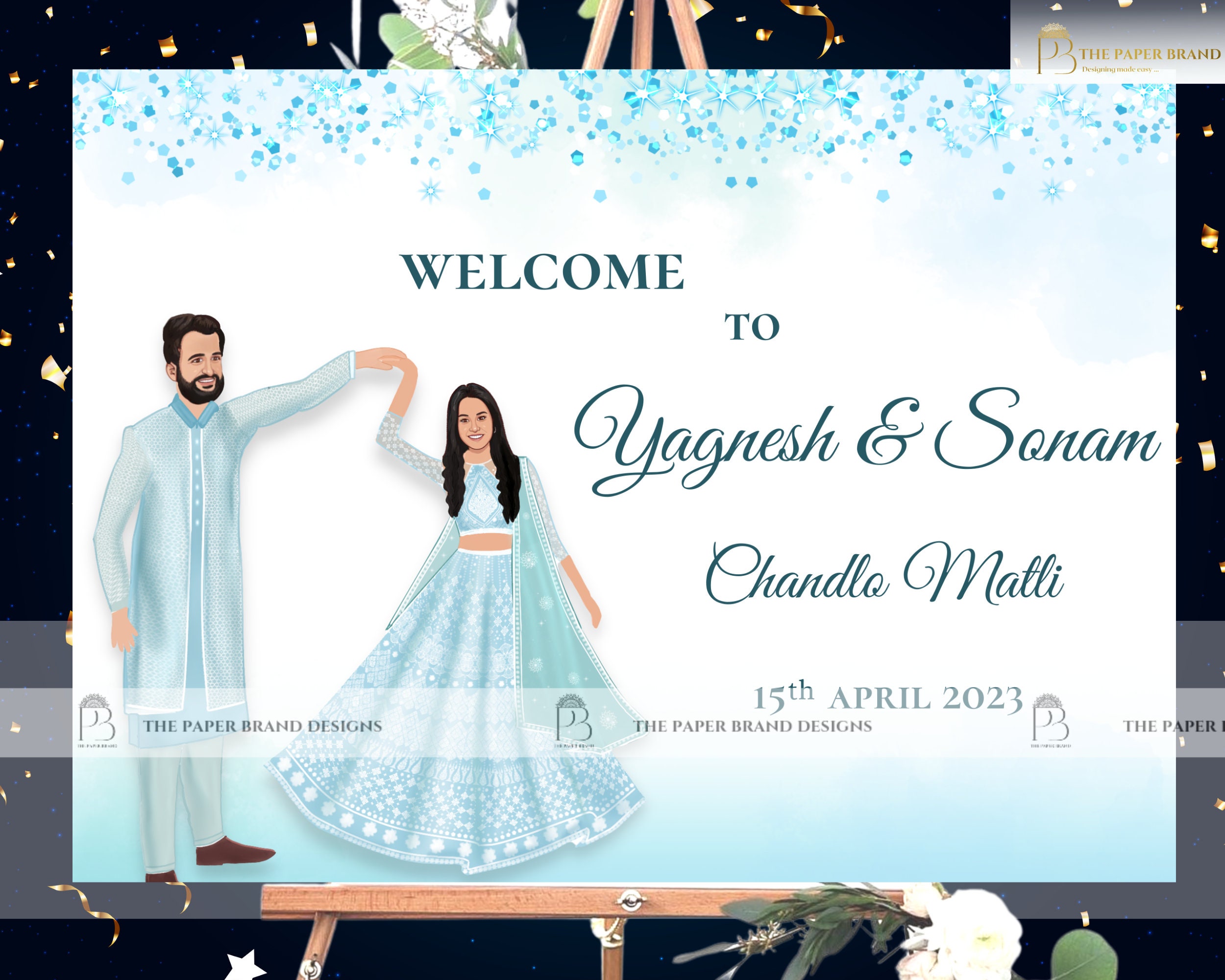 Indian Engagement Welcome Signs, Sagai Posters to Mehndi Welcome Board ...