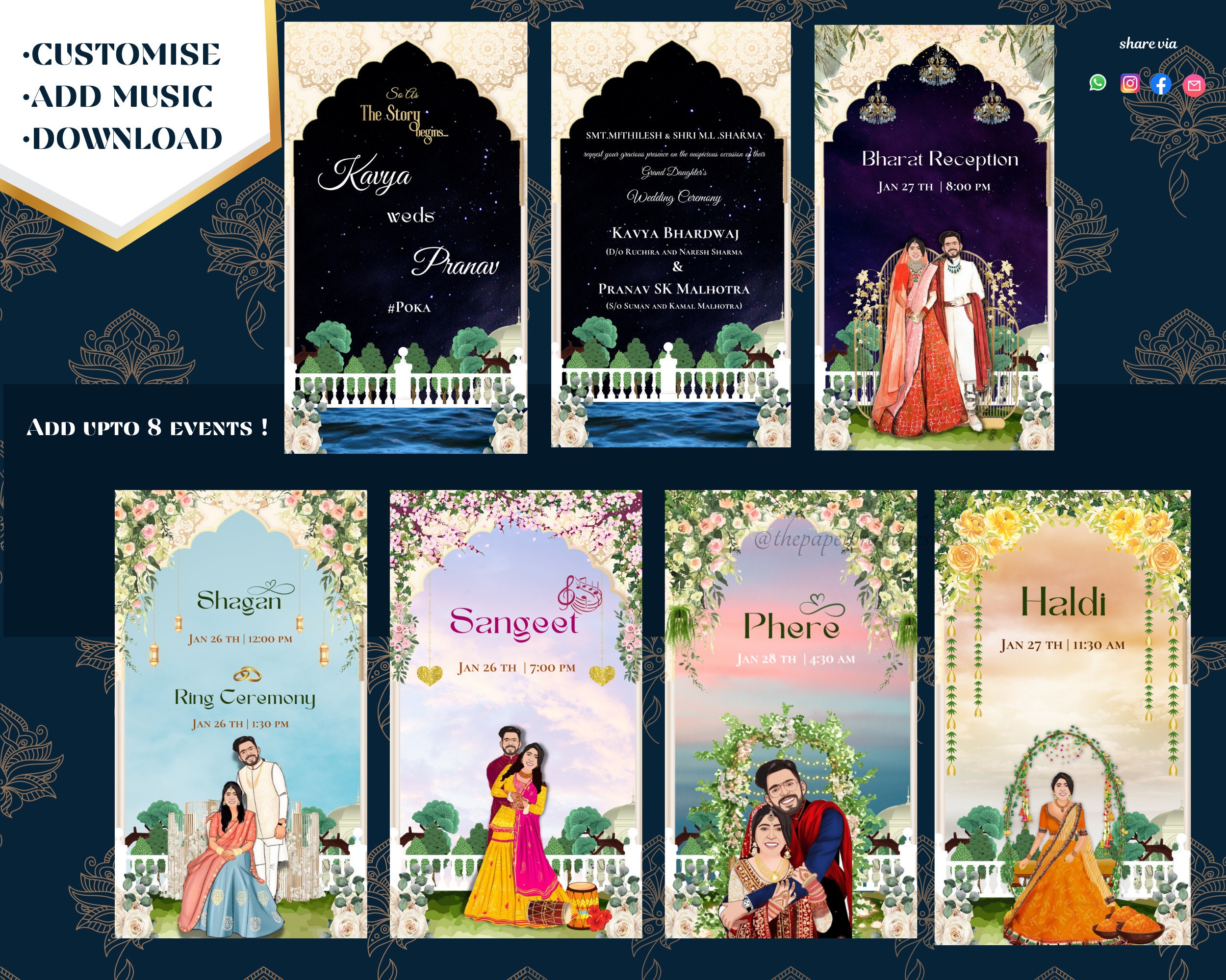 Indian Wedding Invitation Video ,indian Animated Invite,indian Invite ...