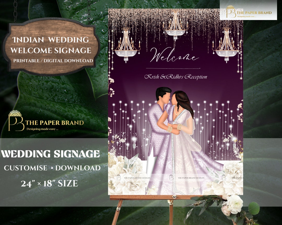Indian Engagement Welcome Signs, Sagai Posters to Mehndi Welcome Board ...