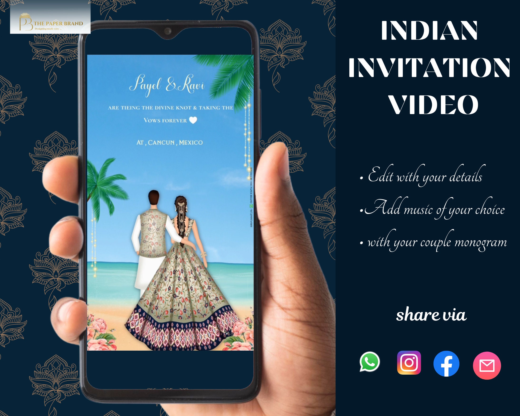 Indian Wedding Invitation Video ,indian Animated Invite,indian Invite ...