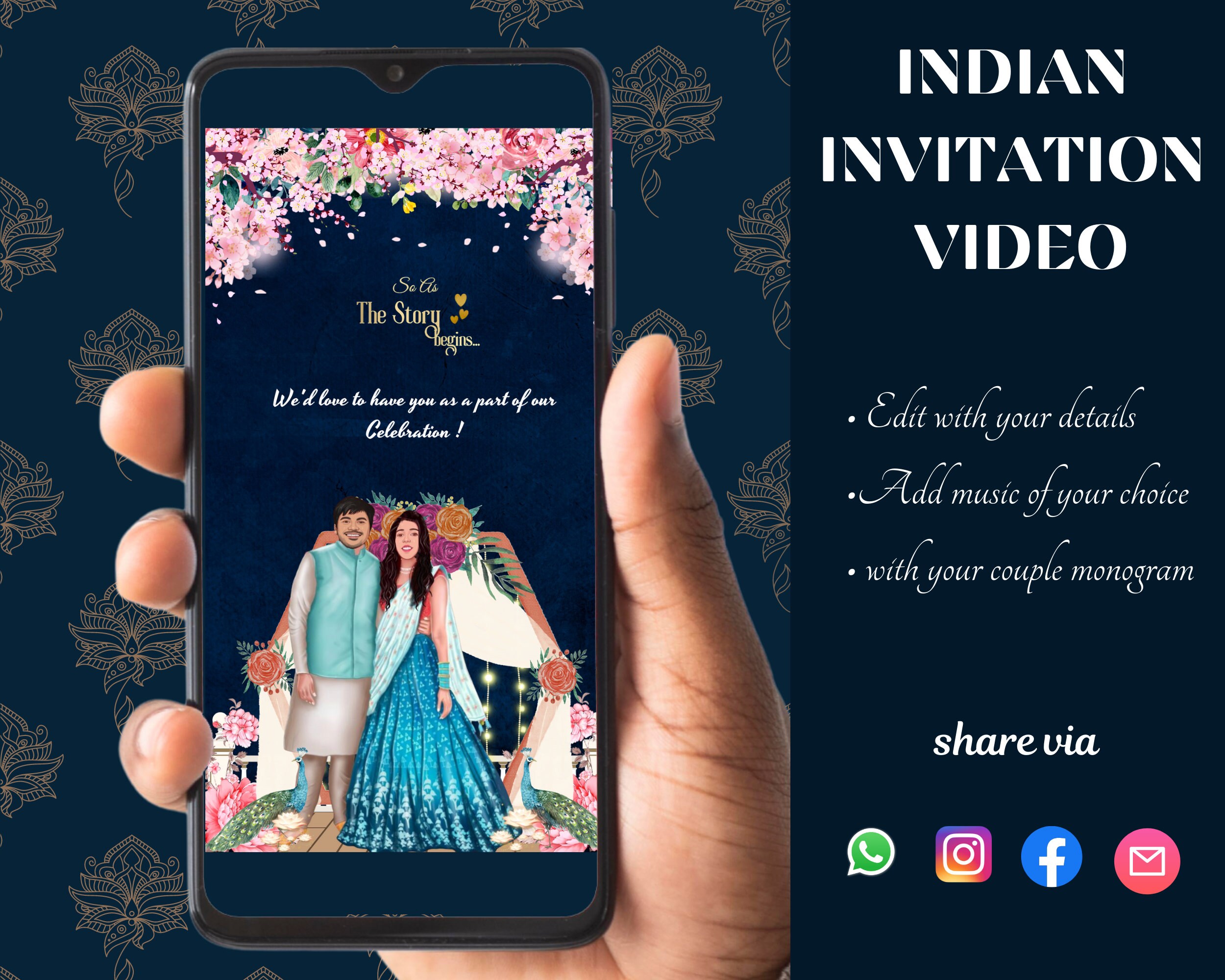 Indian Wedding Invitation Video ,indian Animated Invite,indian Invite ...