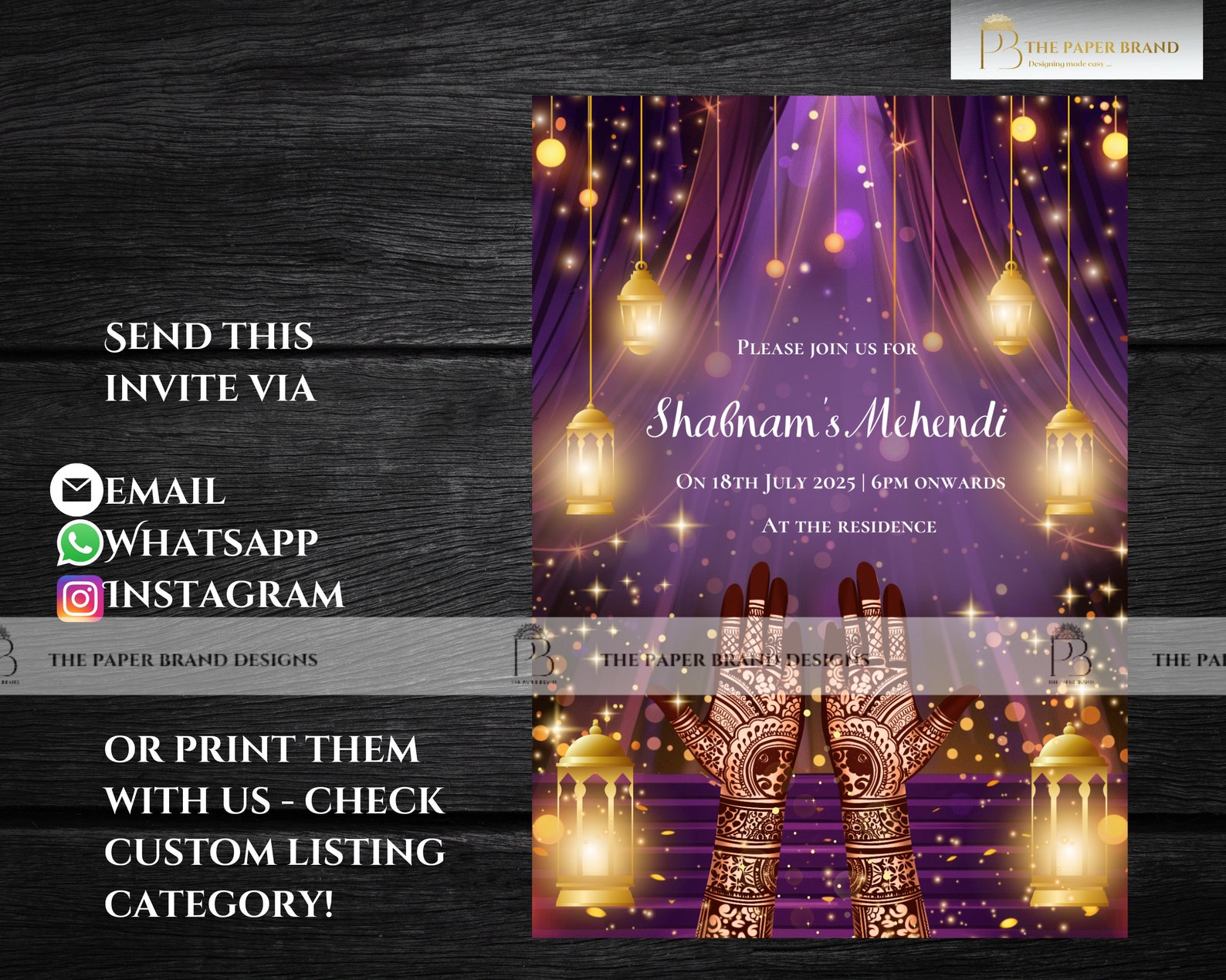 Mehendi Invites & Pithi Invites ,haldi Party Invites, Mehndi Invitation ...