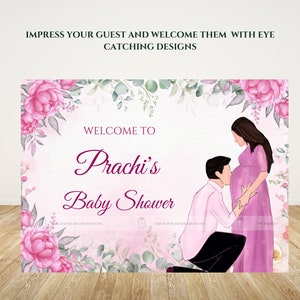 Indian Baby Shower Signs | Valaikappu, Godh Bharai Ceremony Welcome ...