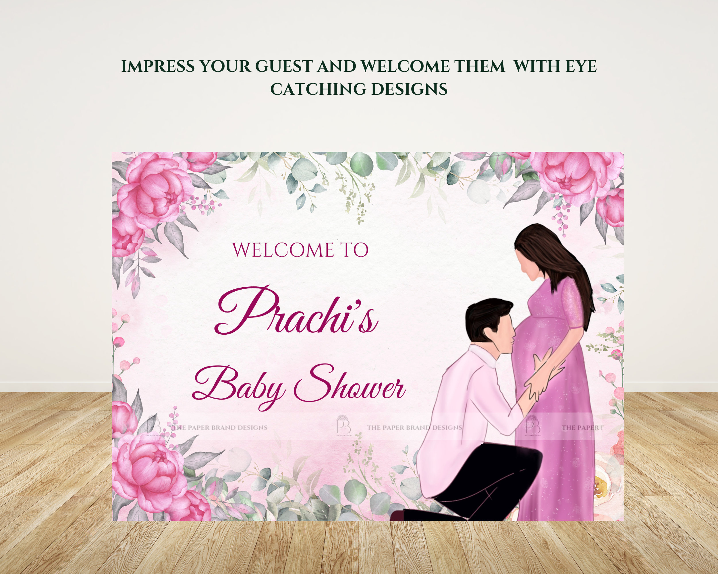 Indian Baby Shower Signs | Valaikappu, Godh Bharai Ceremony Welcome ...