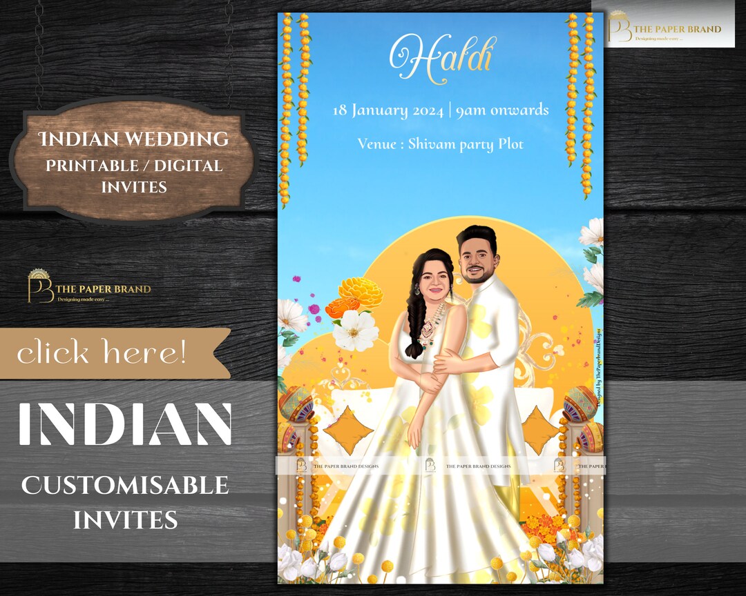 Haldi Invitation as Maiyan Invites,maiyaan Invitepithi Cards, Haldi ...