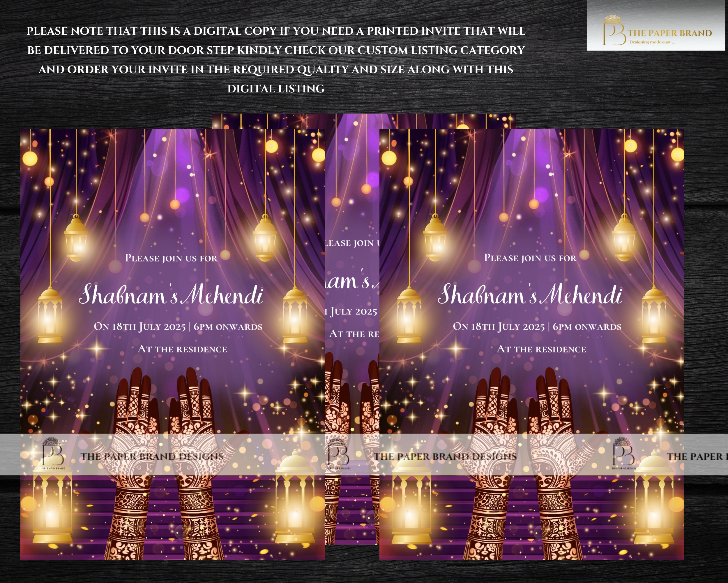 Mehendi Invites & Pithi Invites ,haldi Party Invites, Mehndi Invitation ...