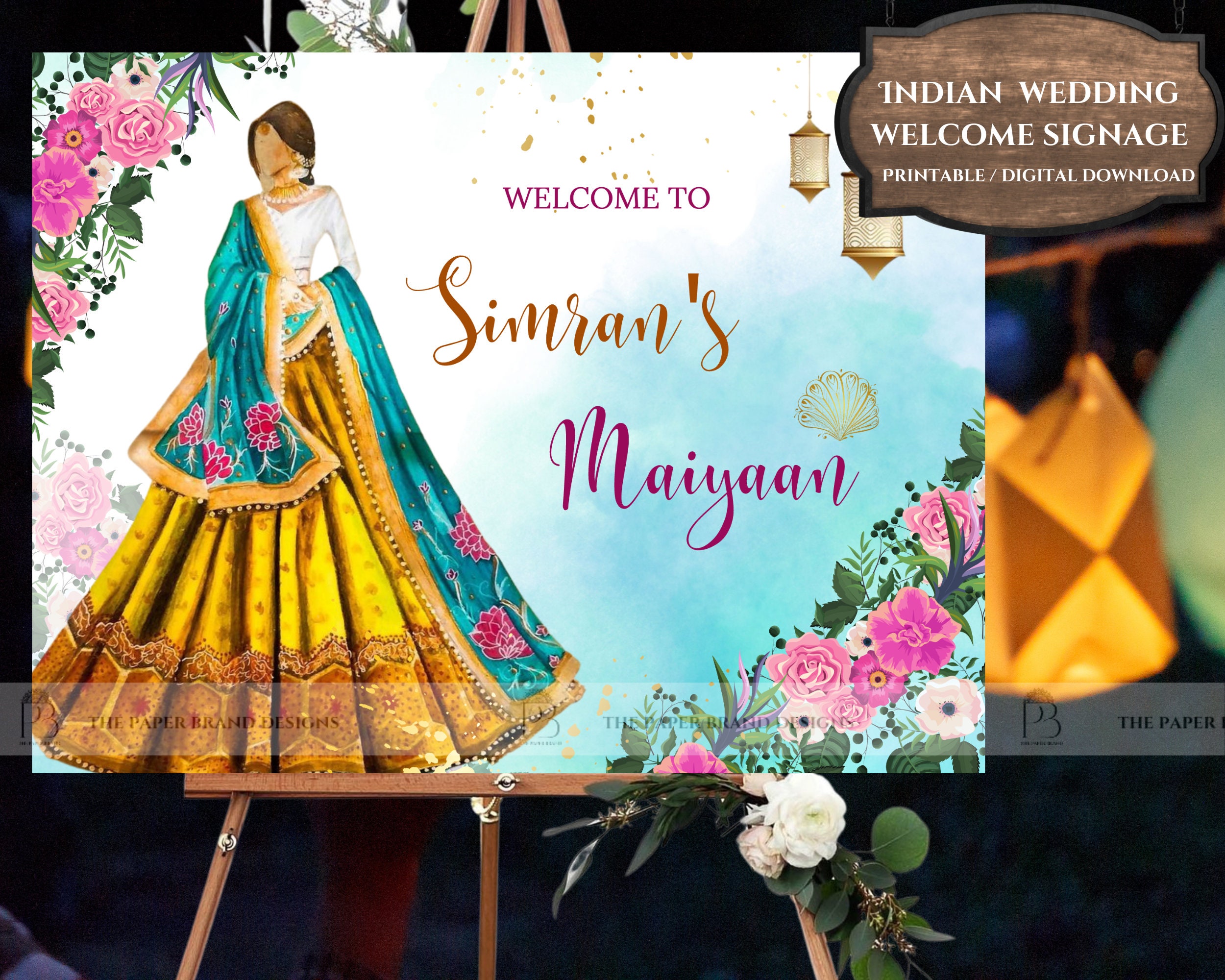 Haldi Welcome Signs & Pithi Signs, Haldi Posters to Choora Welcome ...