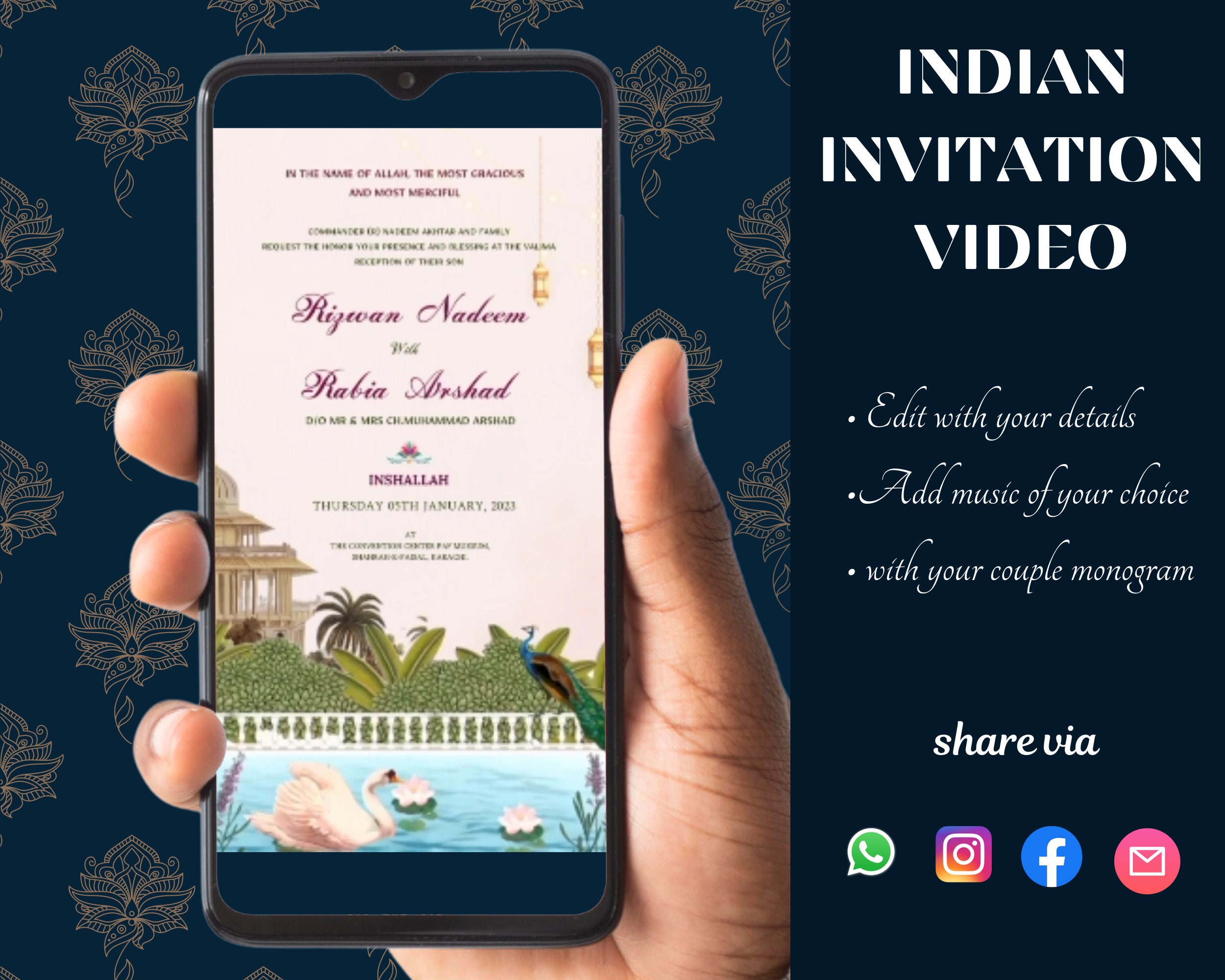 Indian Wedding Invitation Video ,indian Animated Invite,indian Invite ...