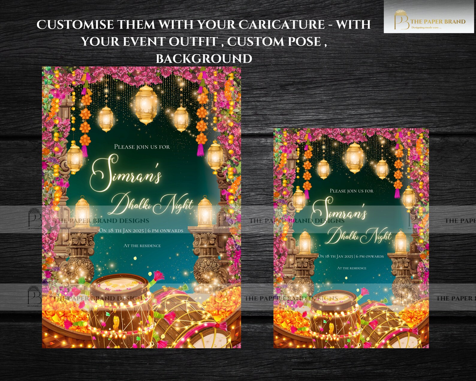 Dholki Invites for Dholki Night Signboard in Dholki Welcome Boards in ...