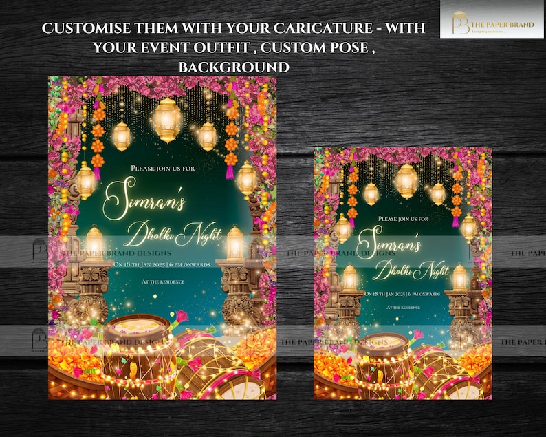 Dholki Invites for Dholki Night Signboard in Dholki Welcome Boards in ...