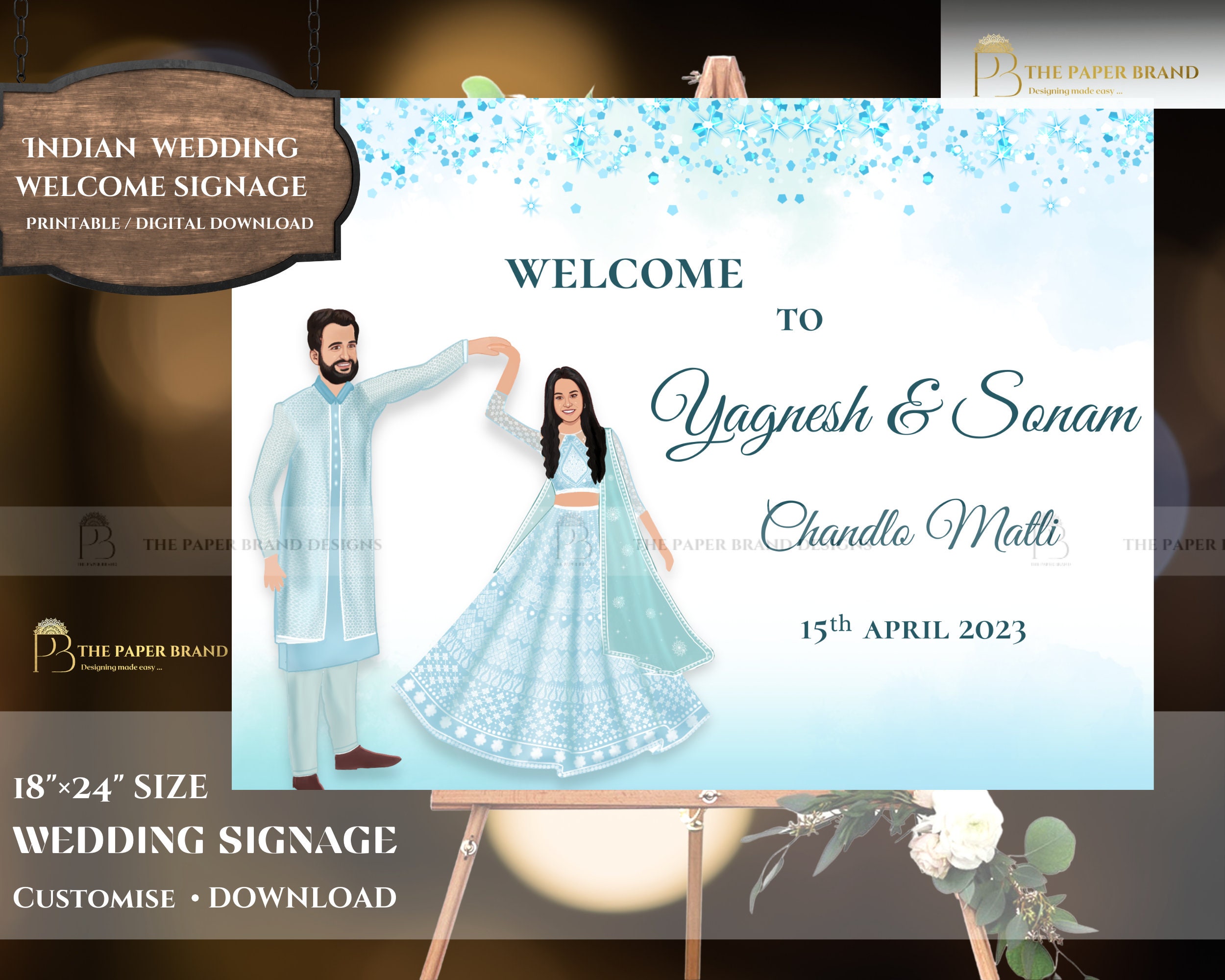 Indian Engagement Welcome Signs, Sagai Posters to Mehndi Welcome Board ...