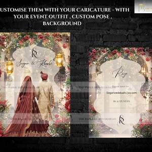 Indian Wedding Invite as Illustration Hindu Digital Invitation in Hindu ...