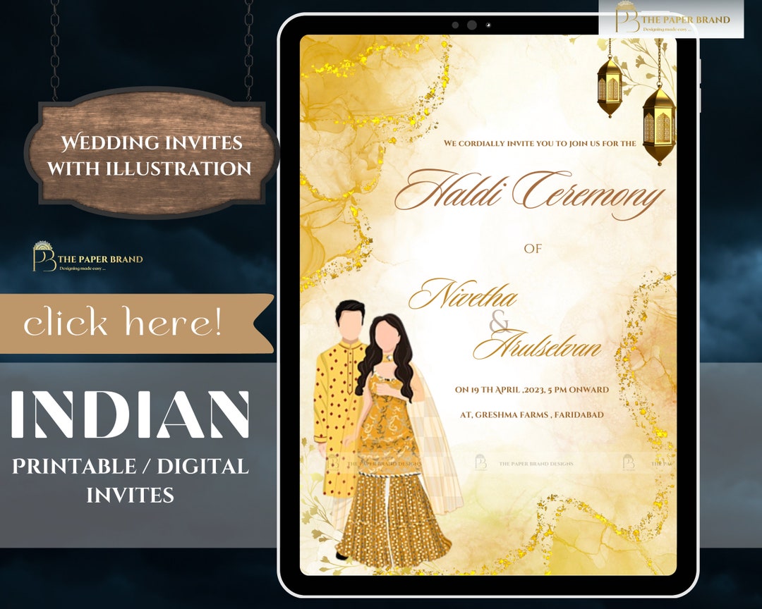 Haldi Invitation as Pithi Invites , Maiyaan Invites , Nalangu Invites ...