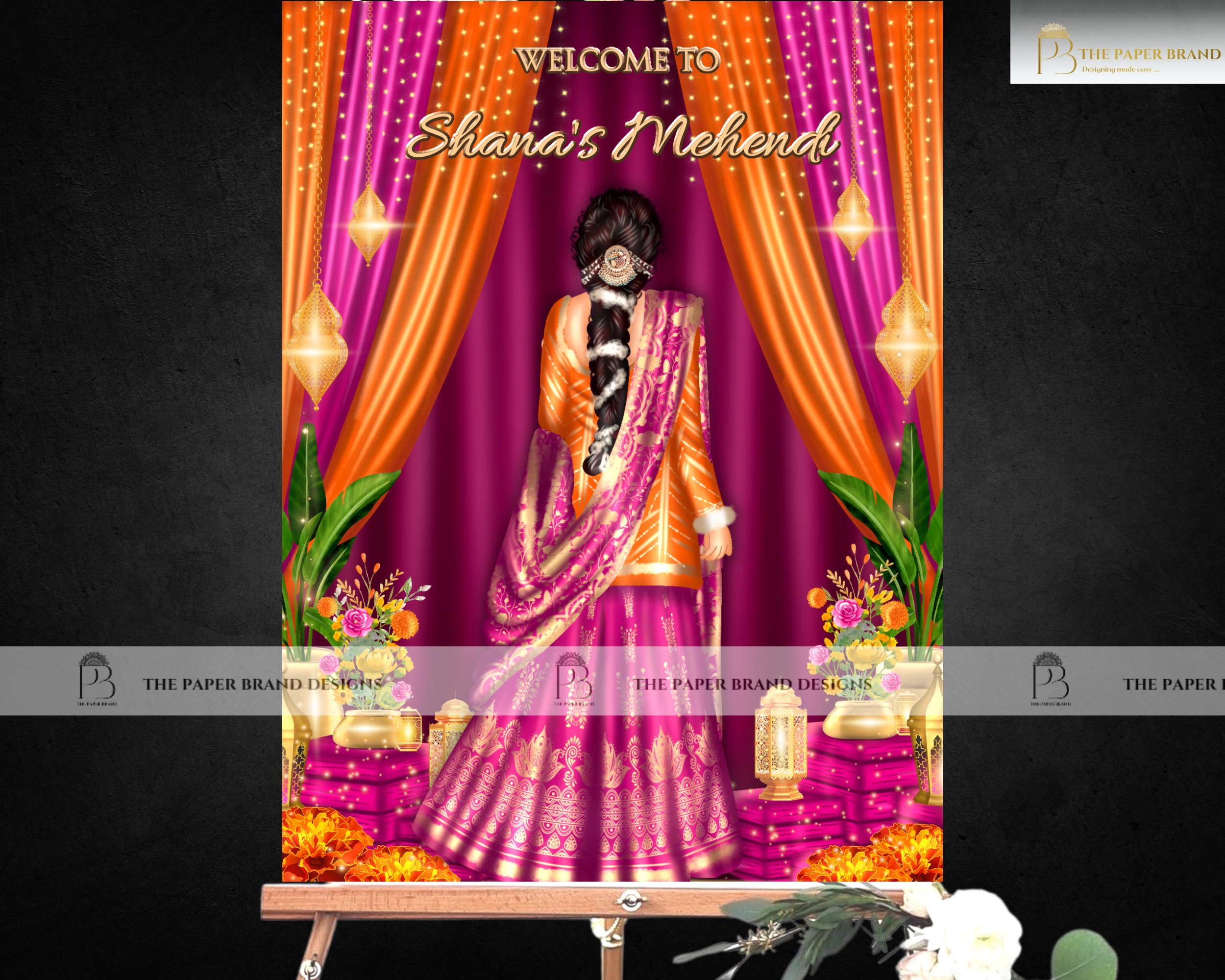 Mehendi Signs & Mehendi Night Welcome Board as Haldi Signs in Indian ...