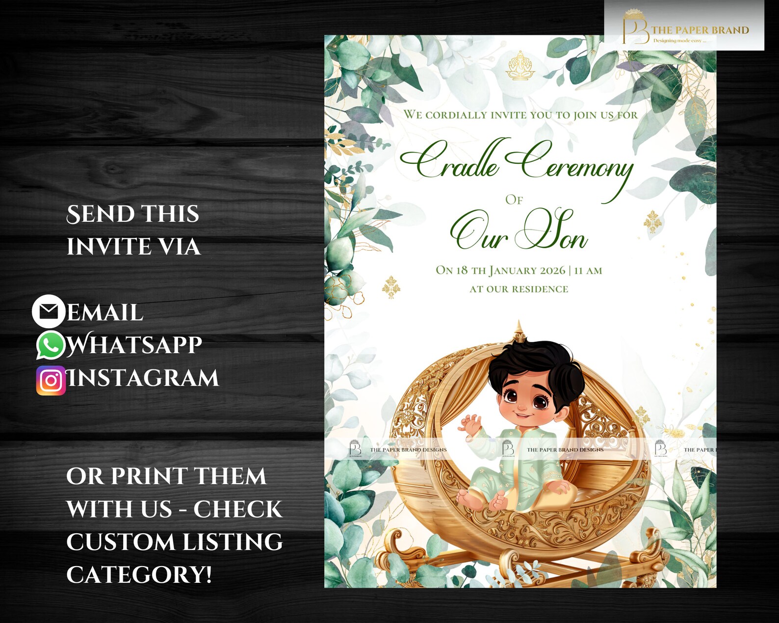 Indian Naming Ceremony Invitation as Indian Cradle Ceremony Invitation ...
