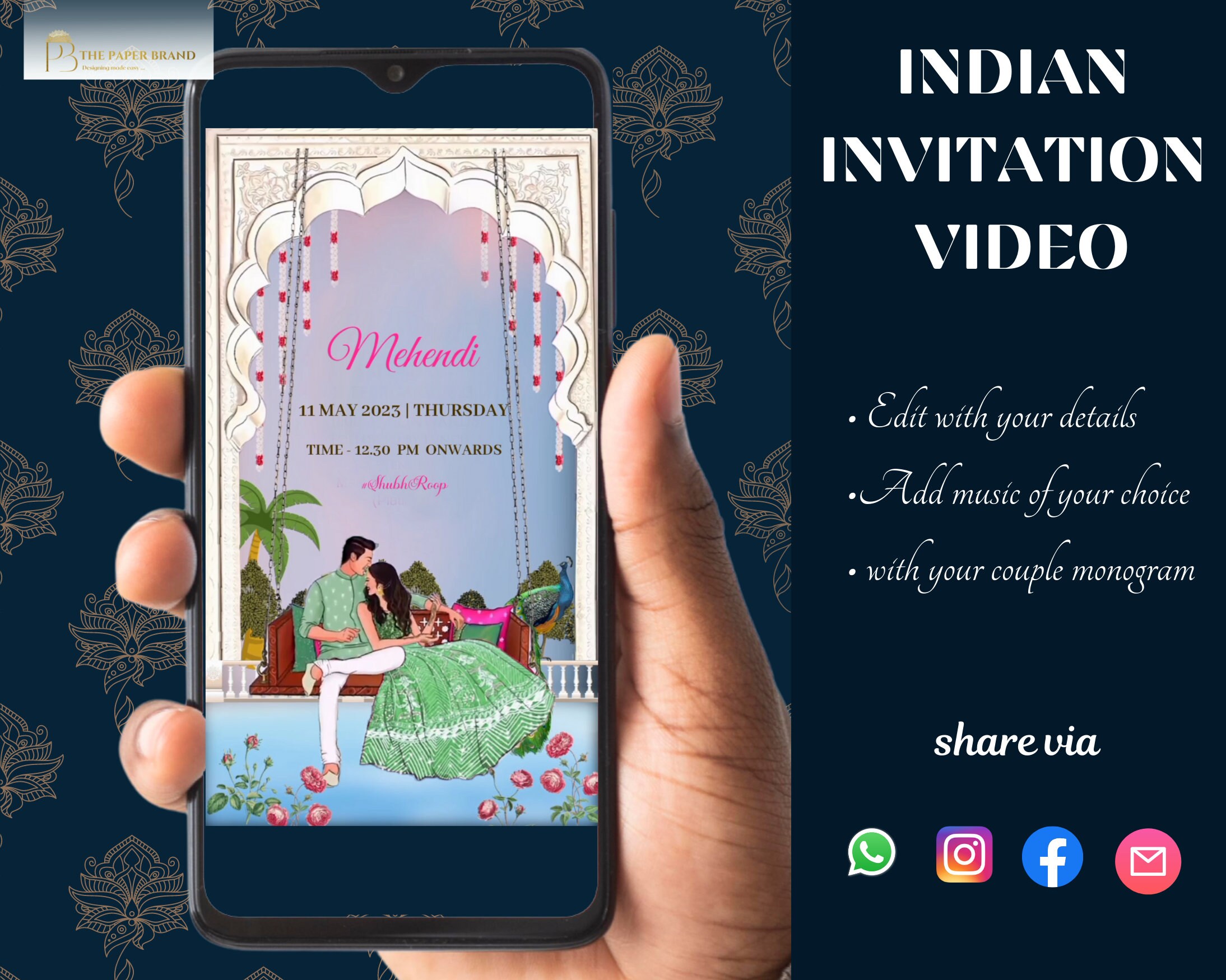 Indian Wedding Invitation Video ,indian Animated Invite,indian Invite ...