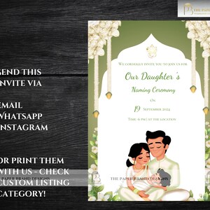 Indian Naming Ceremony Invitation as Indian Cradle Ceremony Invitation ...